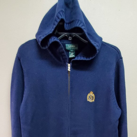 Lauren Ralph Lauren | Sweaters | Lauren Logo Navy Hooded Sweater | Poshmark